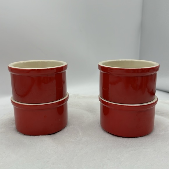 Prepology | Kitchen | Prepology Red Stacking Stoneware Ramekinscustard ...